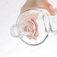 China Beverage Industrial Clear 750ml Glass Liquor Wine Vodka Tequila Gin Bottle with Sealed Cork Lid for sale
