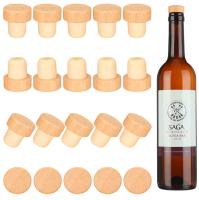 China Glass Bottle Non Spill Wood Cork Polymer Stopper With Customized Logo for sale