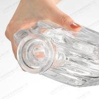 China Clear Glass Body Material 700ml 1000ml Wine Bottle With Cork for Customized Vodka Liquor for sale