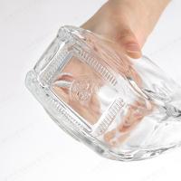 China Hot Stamping Surface Handling 500ml 750ml 1000ml Glass Bottle For Spirits Bottle Square for sale