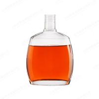 China Transparent Glass Tequila Bottle with Gold Lids Large Size and Base Material Glass for sale
