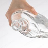 China Transparent Glass Tequila Bottle with Gold Lids Large Size and Base Material Glass for sale