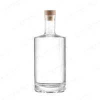 China Glass Wine Bottles with Cork 375ml 500ml 700ml 750ml 1000ml Customized Colour Logo for sale