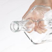China Customized Glass Bottle 70cl 75cl Square Whiskey Spirit Glass Bottle with Custom Cork for sale