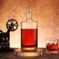 China Glass Wine Bottles with Cork 375ml 500ml 700ml 750ml 1000ml Customized Colour Logo for sale