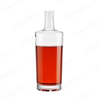 China Collar Material Glass 700ml 750ml Thick Bottom Glass Whisky Liquor Bottle for Tequila for sale