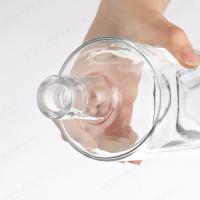 China Collar Material Glass 700ml 750ml Thick Bottom Glass Whisky Liquor Bottle for Tequila for sale