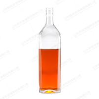 China Custom Size Accepted 275ml 350ml 500m Glass Vodka Gin Bottle with Cap Unique Shaped for sale
