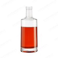 China Customized 750ml Flat Empty Cylindrical Bottle for Whiskey Gin Rum in Custom Size for sale