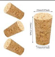 China Natural Wine Cork Conical Bottle Stopper Custom Size For Champagne Bottle for sale