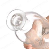 China Rubber Stopper Sealing Type Custom Logo Clear Glass Bottle for Whiskey Vodka Rum Gin T Tap for sale