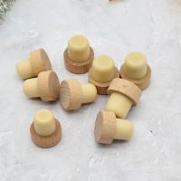 China Wine Bottle Stopper Aluminum Cap Synthetic Cork Wooden Synthetic Bar Top Cork for sale