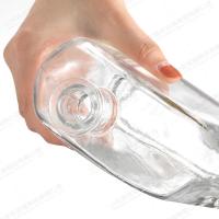 China 500 Ml 16 Oz Clear Spirit Glass Bottles With Cork Lids And Seal Shrink Capsules Caps for sale