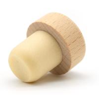 China Wine Bottle Stopper Aluminum Cap Synthetic Cork Wooden Synthetic Bar Top Cork for sale