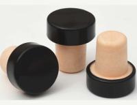 China Wine Bottle Stopper Aluminum Cap Synthetic Cork Wooden Synthetic Bar Top Cork for sale
