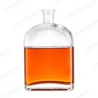 China 500 Ml 16 Oz Clear Spirit Glass Bottles With Cork Lids And Seal Shrink Capsules Caps for sale