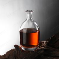 China Custom Cylinder Round Shape Wide Lip Extra Flint Glass 700ml Liquor Bottle with Cork for sale