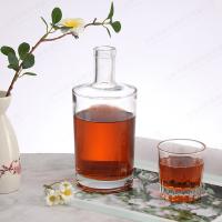 China OEM/ODM Acceptable 750ml Thick-bottomed Prismatic Glass Bottle for Vodka for sale
