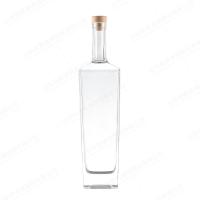 China Acceptable Customer's Logo Crystal Flint 700ml Spirit Glass Bottle for London Dry Gin for sale