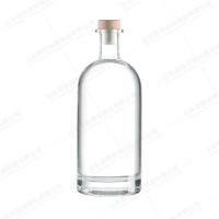 China Decal Surface Handling 750ML 500ML Clear Spirit Glass Bottle for Vodka OEM/ODM Acceptable for sale