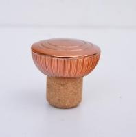 China Clear Wine Bottles Stopper 750ml With T Shape Wooden Cap Customized Color Bottle Cap for sale