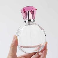 China 10ml 50ml 60ml 100ml Luxury Transparent and Frosted Perfume Glass Bottle with Lids for sale