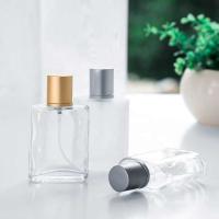 China 10ml 50ml 60ml 100ml Luxury Transparent and Frosted Perfume Glass Bottle with Lids for sale
