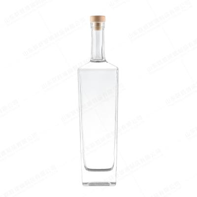 China Acceptable OEM/ODM 700ml Glass Bottle for Whisky Rum Vodka Gin Customized Design for sale