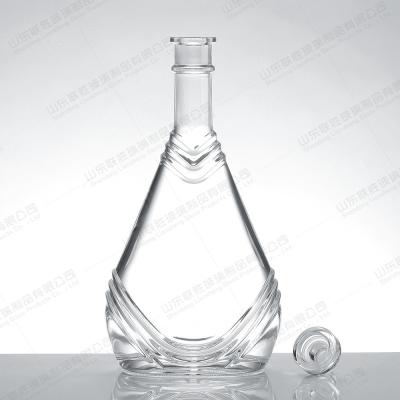 China 500ml 750ml 1000ml Glass Bottles for Gin Whisky Liquor Vodka Spirit Customized Bottle Color for sale