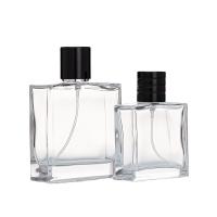 China 50ml 60ml 100ml Mini Luxury Perfume Glass Bottle with Square and Round Pink Design for sale