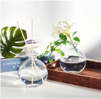 China 50ml 60ml 100ml Mini Luxury Perfume Glass Bottle with Square and Round Pink Design for sale