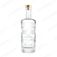 China Healthy Lead Free Glass Bottle For Whiskey Vodka Brandy Gin Rum Screen Printing for sale