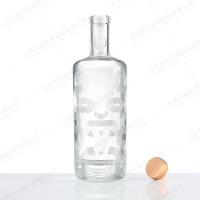 China Healthy Lead Free Glass Bottle For Whiskey Vodka Brandy Gin Rum Screen Printing for sale