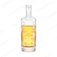 China Healthy Lead Free Glass Bottle For Whiskey Vodka Brandy Gin Rum Screen Printing for sale