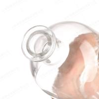 China Glass Collar Custom 50ml 100ml 200ml 500ml 750Ml Fancy Bottle for Whiskey Bourbon Gin for sale