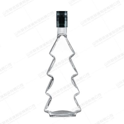 China Hot Vodka Brandy Frosted Wine Glass Bottles 330ml Screw with Healthy Lead-free Glass for sale