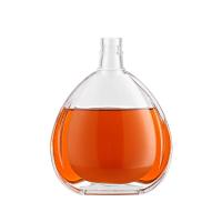 China Carved Glass XO Bottles 500ml Glass Bottle Vodka Brandy Whiskey Decanter with Stopper for sale