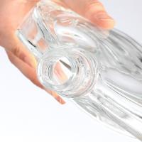 China Carved Glass XO Bottles 500ml Glass Bottle Vodka Brandy Whiskey Decanter with Stopper for sale