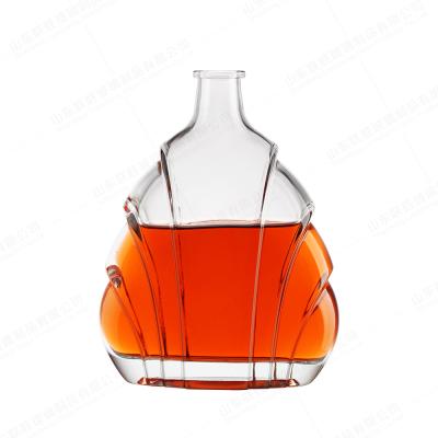 China 750ml Clear Transparent Glass Wine Bottle for Whisky/Vodka/Liquor Customization Logo for sale