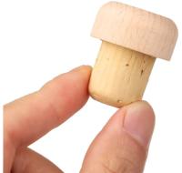 China Bottle Stopper T Shaped Wine Cork Reusable Wooden Cord Lid Rubber Screw Cap Glass Lid for sale