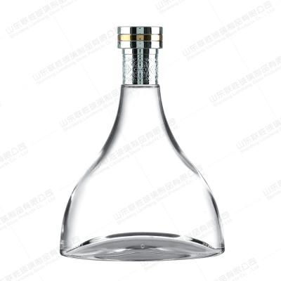 China Whiskey Glass Bottle with Rubber Stopper Sealing Type and Customized Bottle Color for sale