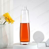 China Customized 700ml 750ml Wine Glass Bottle with Glass Collar and Healthy Lead-free Glass for sale