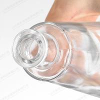 China Customized 700ml 750ml Wine Glass Bottle with Glass Collar and Healthy Lead-free Glass for sale