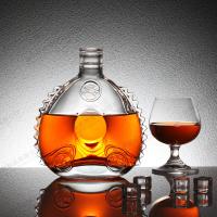 China Hot Stamping Glass Bottle 1000ML 750ML 250ml Empty For Vodka Brandy for sale