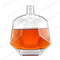 China Healthy Lead-free Glass 500ml Brandy Bottle for Liquor Packaging and Round Design for sale