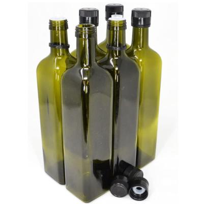China 250ml/500ml Olive Oil Mason Jar Kitchen Bottle in Dark Glass Hot Stamping for Kitchen for sale