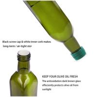 China 250ml/500ml Olive Oil Mason Jar Kitchen Bottle in Dark Glass Hot Stamping for Kitchen for sale