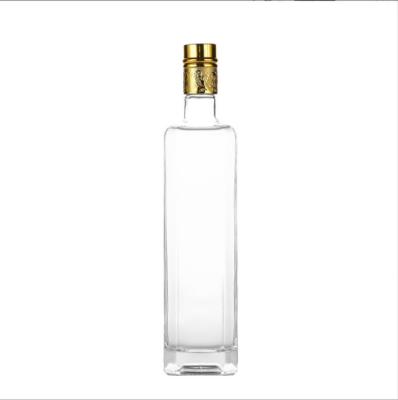 China Acceptable Customer's Logo Square Glass Olive Oil Dispensing Bottle for Food Industry for sale