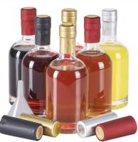 China 250ml Round Boston Glass Wine Bottle 8oz Vodka Bottle With Cork Lid for sale