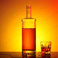 China 750ml 500ml Glass Bottle for Vodka Spirit Gin Rum XO Brandy Liquor Clear Base Material for sale